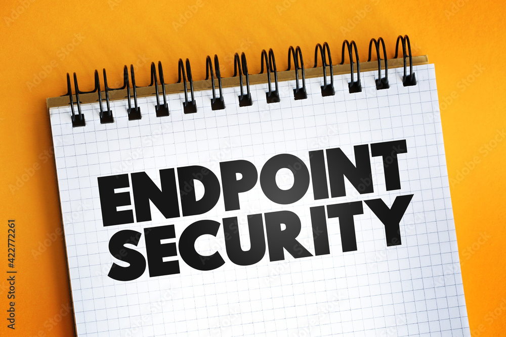 Endpoint Security text quote on notepad, concept background Stock Photo ...