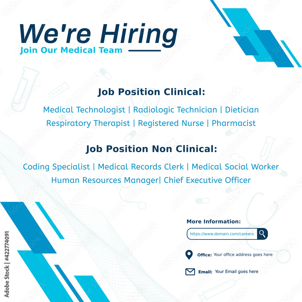 Hiring recruitment design for social media post. Creative job vacancy ...