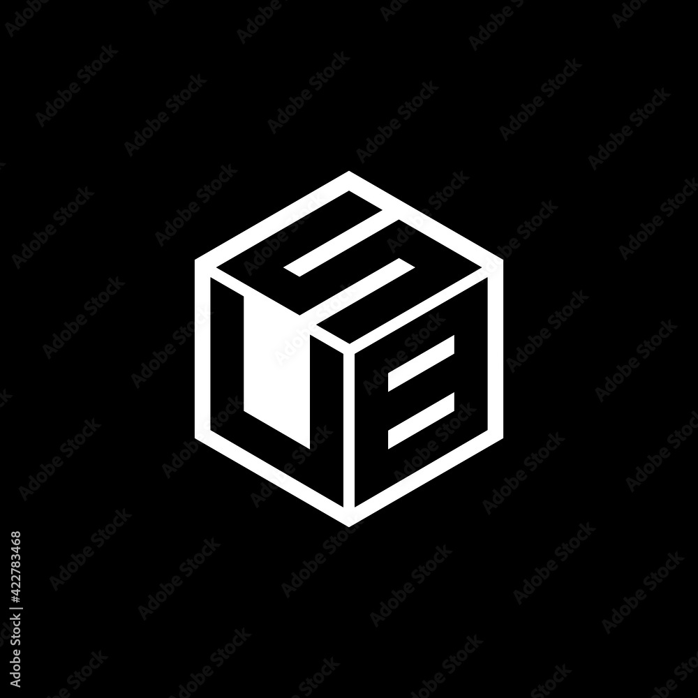 Vecteur Stock UBS letter logo design with black background in ...