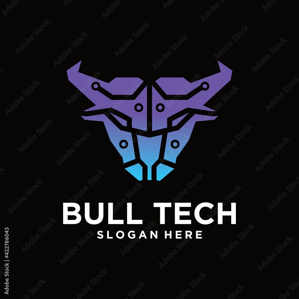 bull tech logo technology logo design regarding bull sample vector logo ...