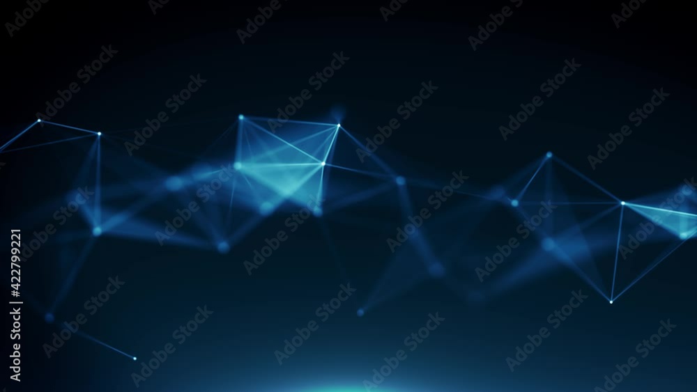 Abstract Plexus Geometrical Background Loop/ 4k animation of an abstract technology background ...