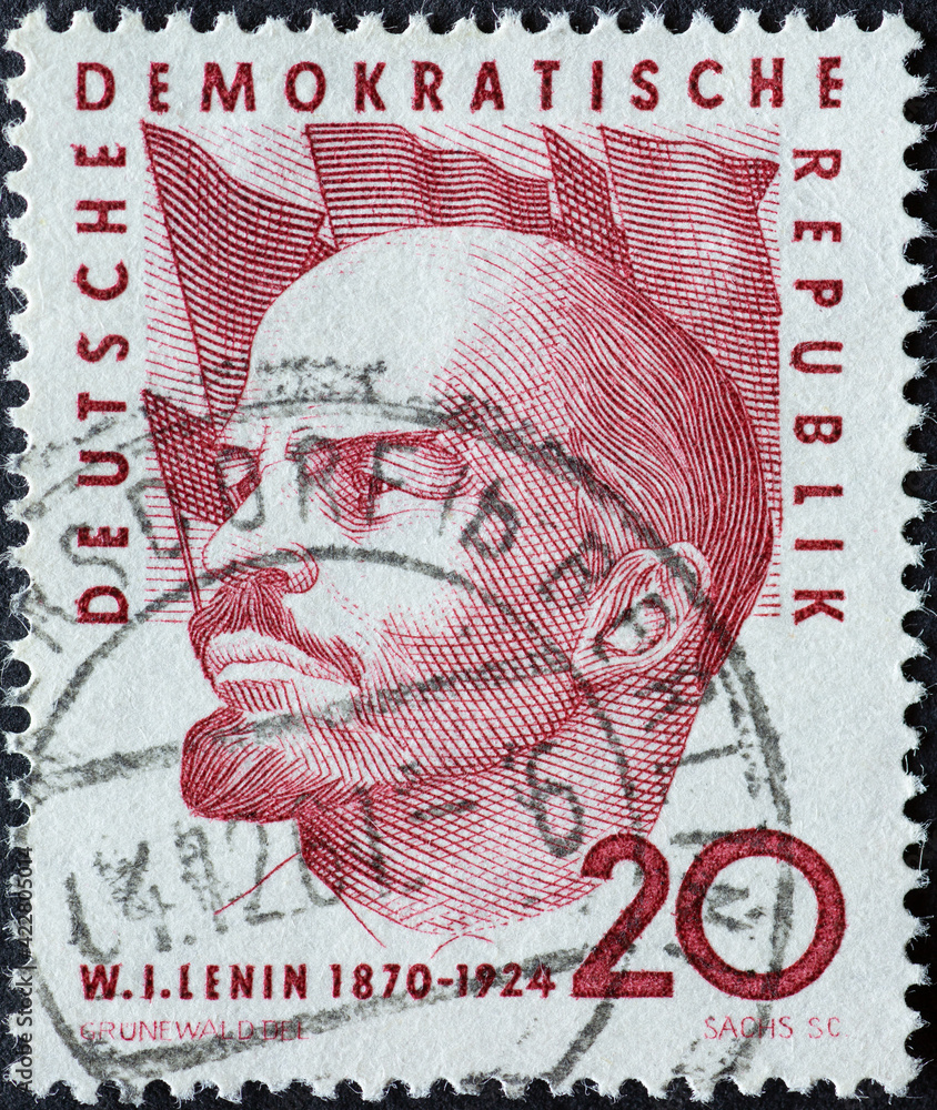 Foto de GERMANY, DDR - CIRCA 1960 : a postage stamp from Germany, GDR showing a portrait of the ...