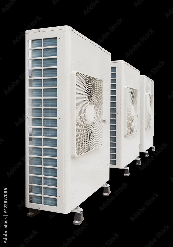 Condenser unit or compressor isolated on white background. Unit of ...