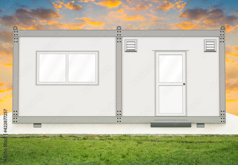 Portable office container or prefabricated modular building. That ...