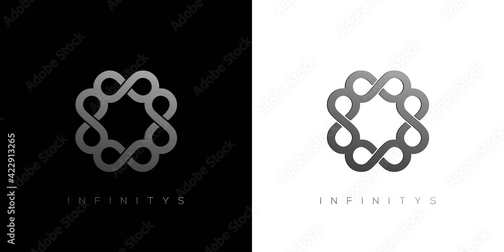 The infinity logo initials the letter S, modern and luxurious Stock ...