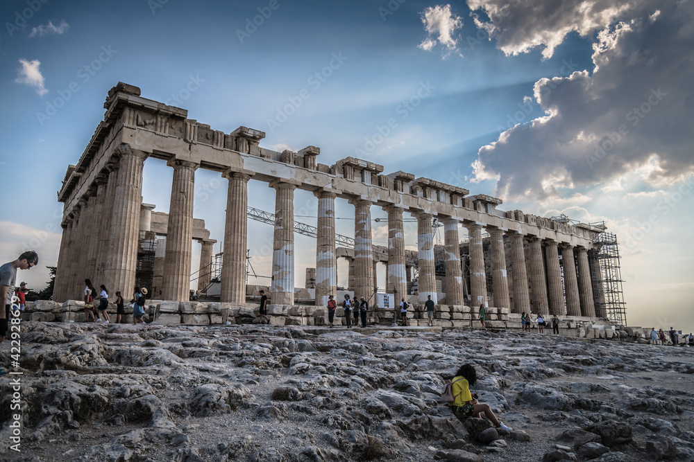 Parthenon on Acropolis, Athens, Greece. It is top landmark of Athens ...