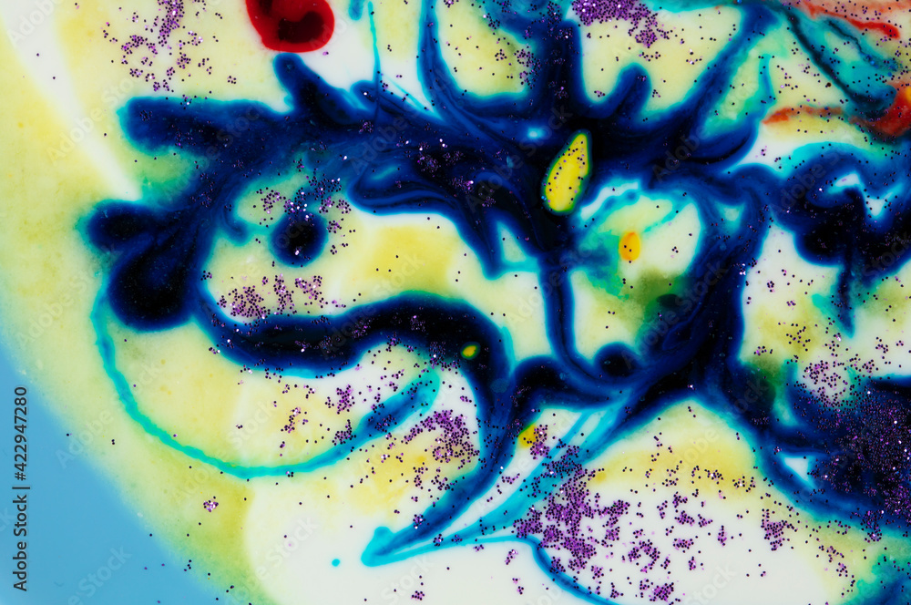 Very beautiful transparent art. An abstract work of art. Ink colors are ...