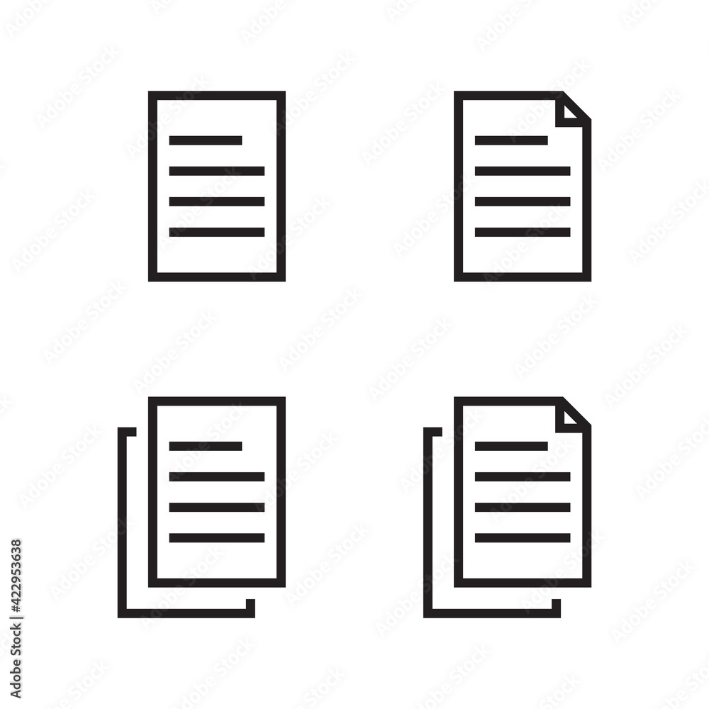 Document Icon vector. Simple flat symbol. Perfect Black pictogram ...