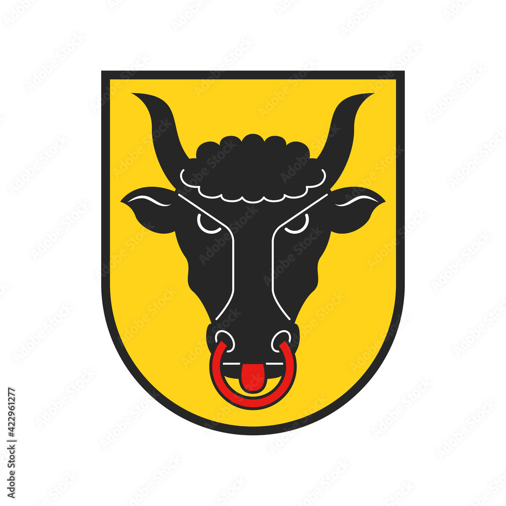 Vettoriale Stock Canton of Switzerland, Swiss Uri arms emblem, vector ...