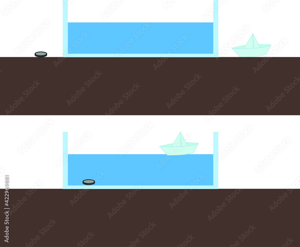 Vector Illustration of an Experiment, Eureka Can Diagram, Physics ...