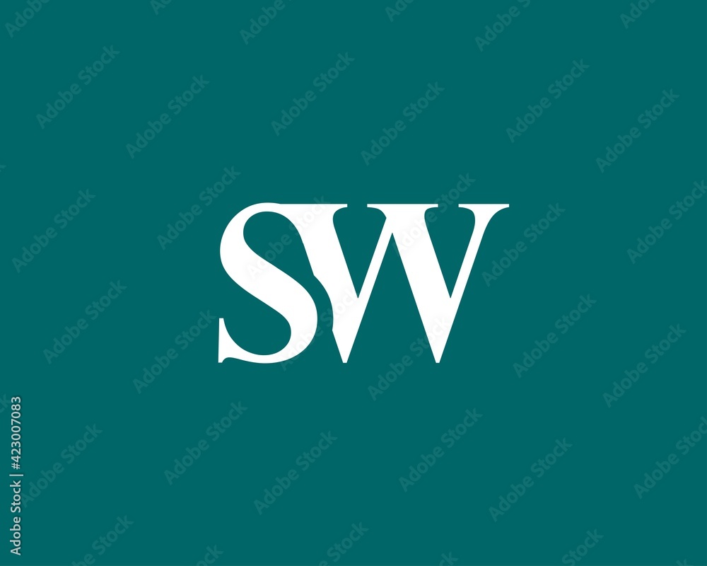 SW WS Letter logo design vector template Stock Vector | Adobe Stock
