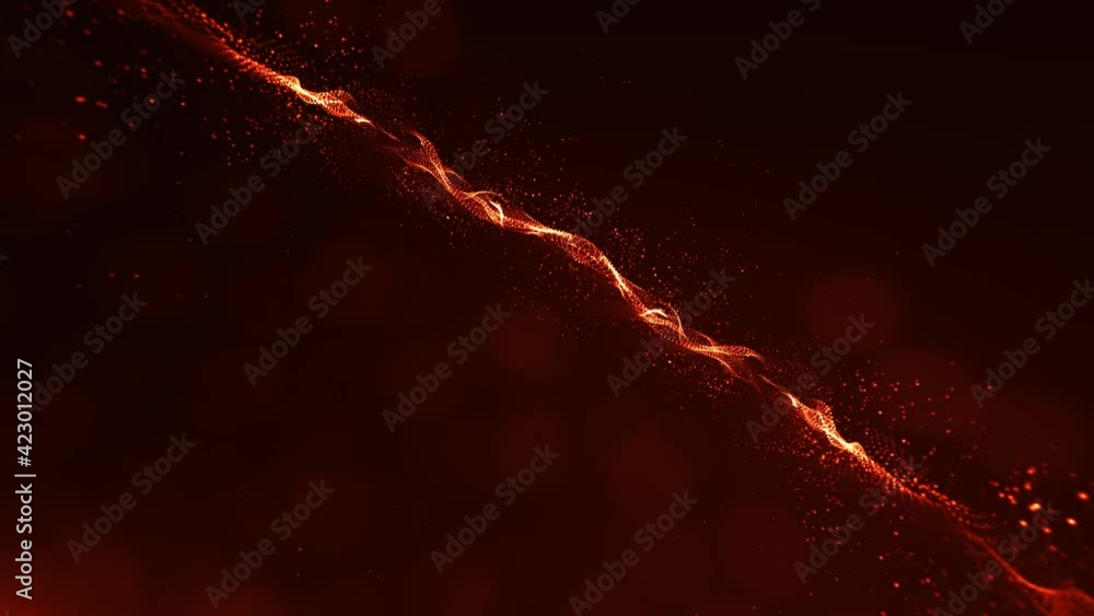 Abstract Fire Particles Landscape Fx Background Loop/ 4k animation of ...