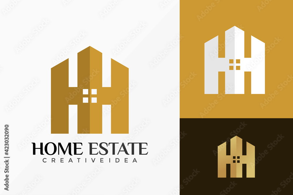 Letter H Home Real Estate Logo Vector Design. Abstract emblem, designs ...