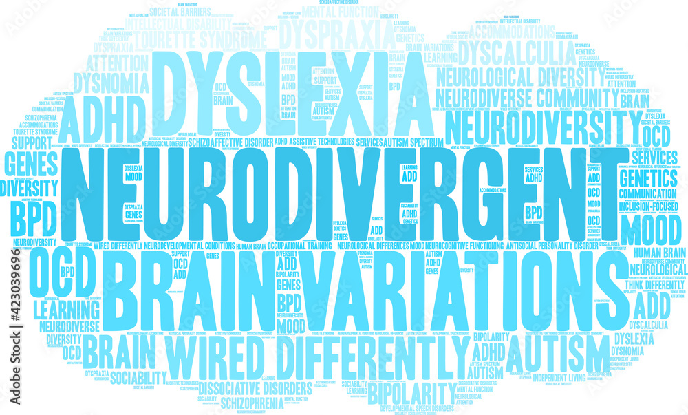 Neurodivergent Word Cloud Stock Vector | Adobe Stock