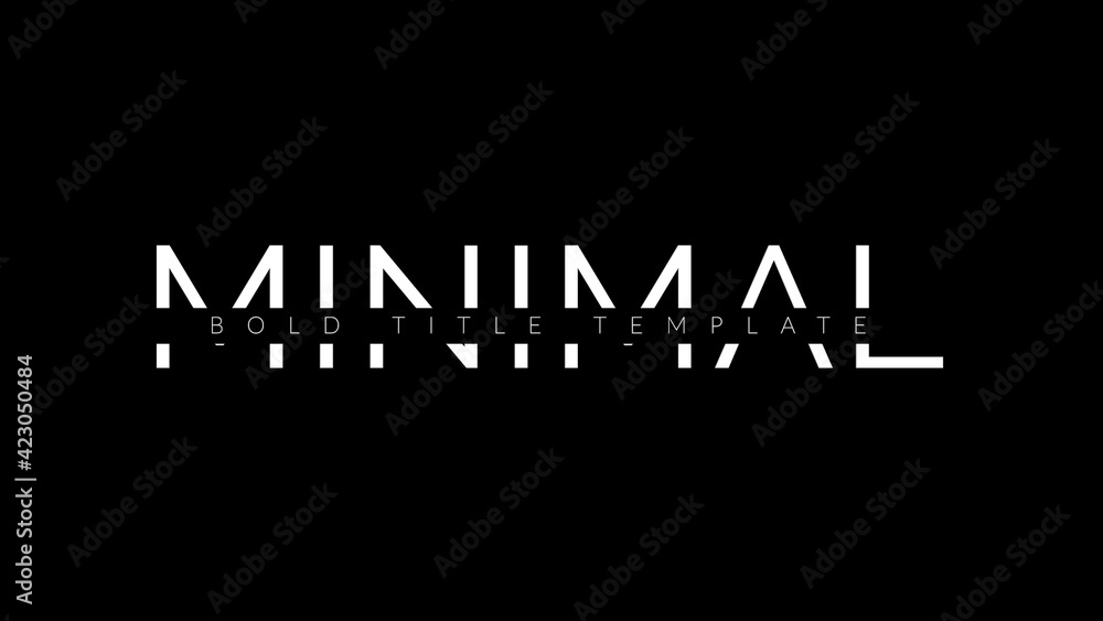 Bold Minimal Title Stock Template | Adobe Stock