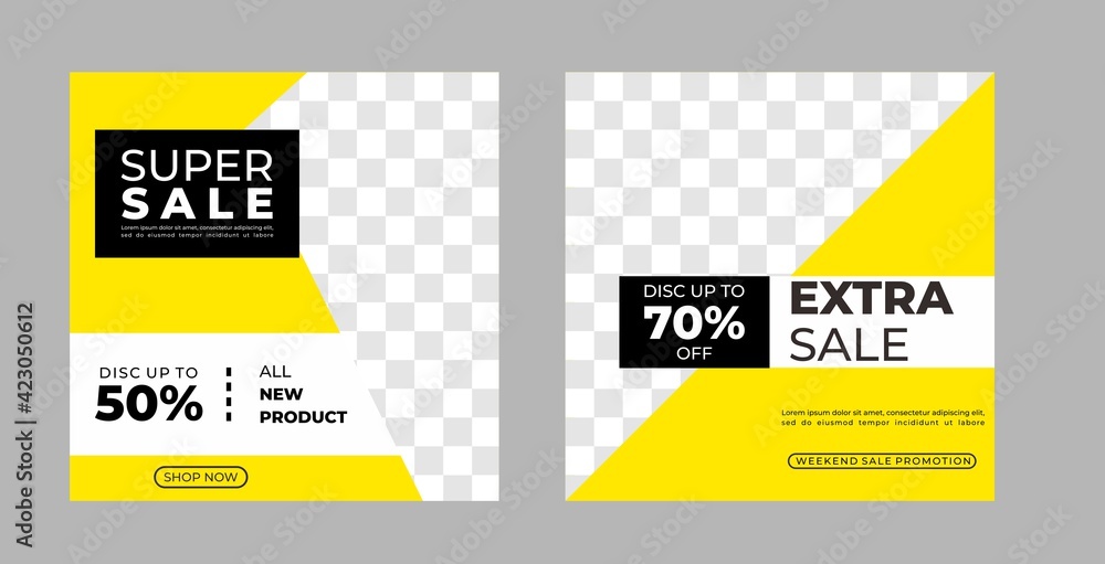 Creative vector social media post template collection, Set of editable ...