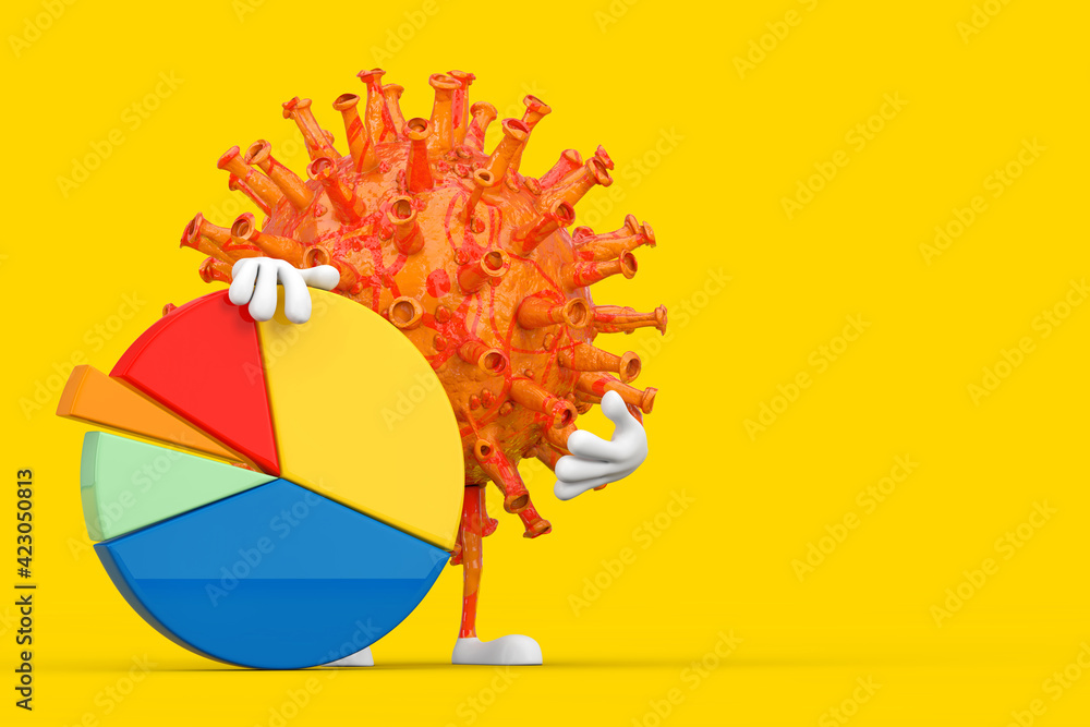 Cartoon Coronavirus COVID-19 Virus Person Character Mascot with Info ...