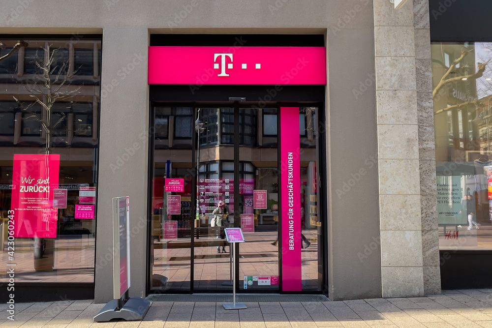 Telekom store in Fulda town center in Germany Stock Photo | Adobe Stock