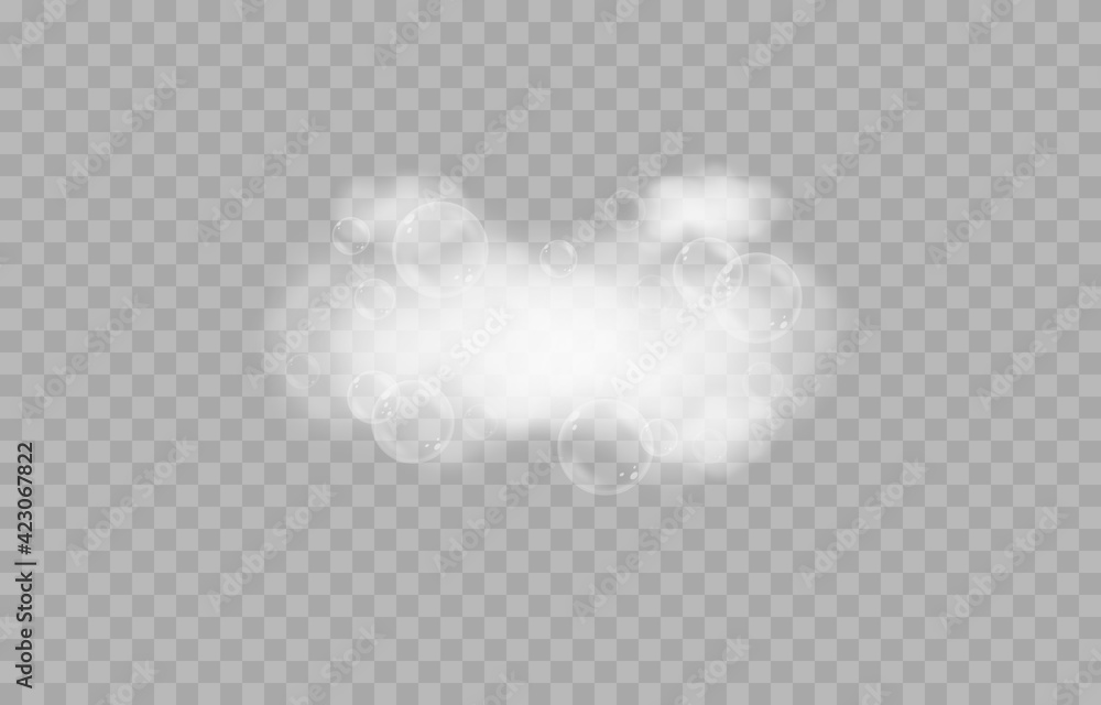 Vecteur Stock Vector foam with bubbles. Soap bubbles png, foam png ...