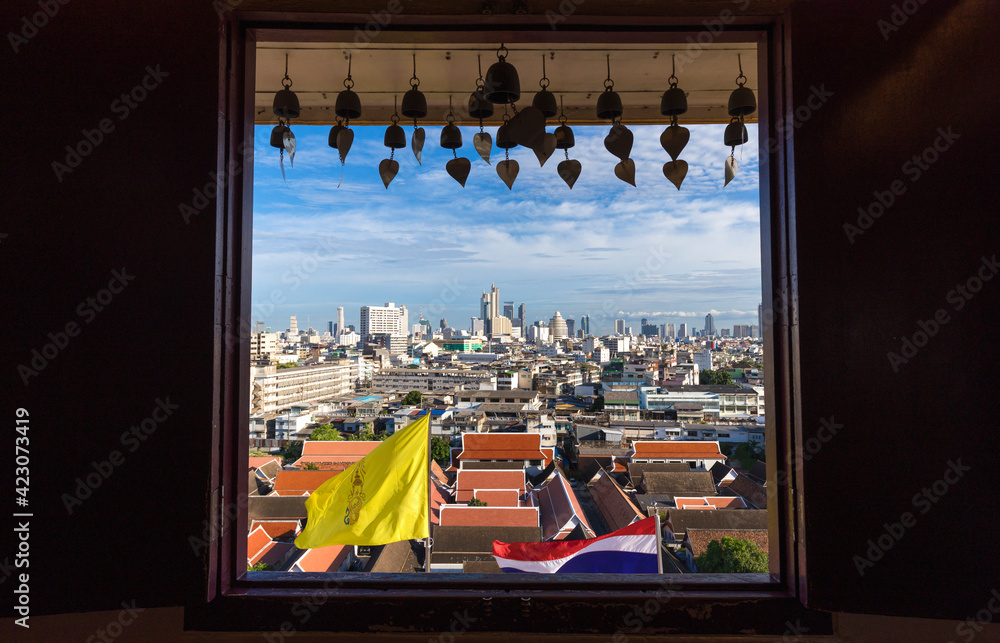 Spectacular cityscape of Bangkok with contemporary buildings from ...