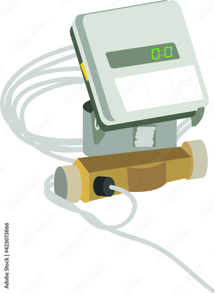 Vector Illustration of a Calorimeter, Heat Flow Meter Stock Vector ...