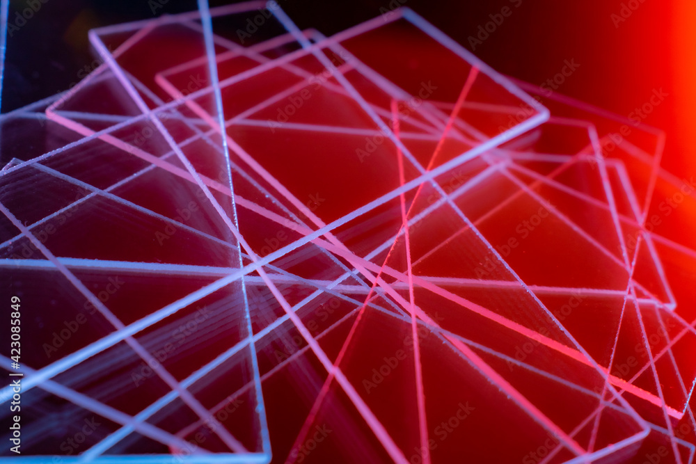abstract background with blue and red lines, abstract blue background ...