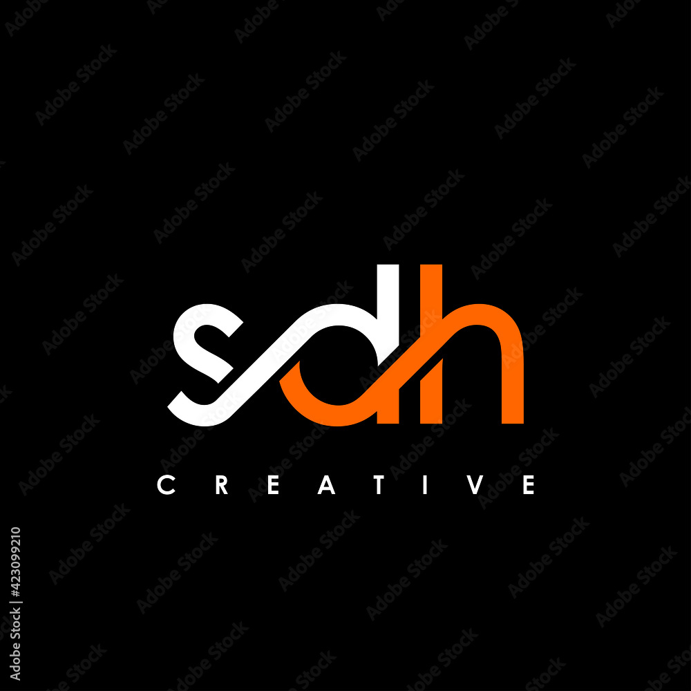 SDH Letter Initial Logo Design Template Vector Illustration Stock ...