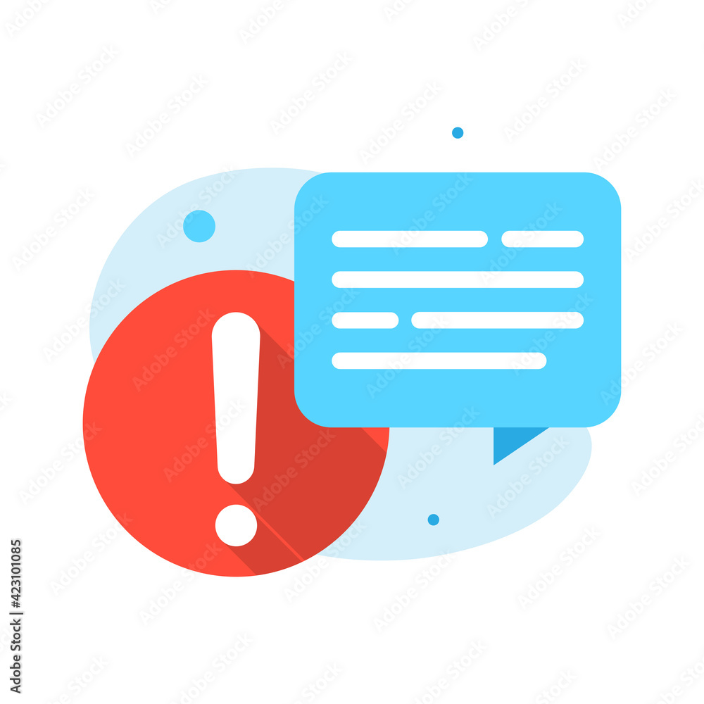 complaint, covey, report button concept illustration flat design vector ...