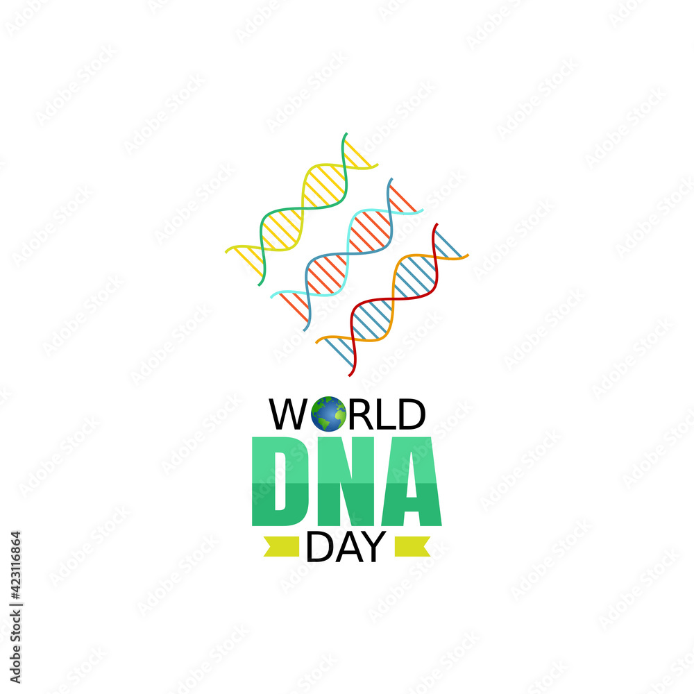 vector graphic of world dna day good for world dna day celebration ...