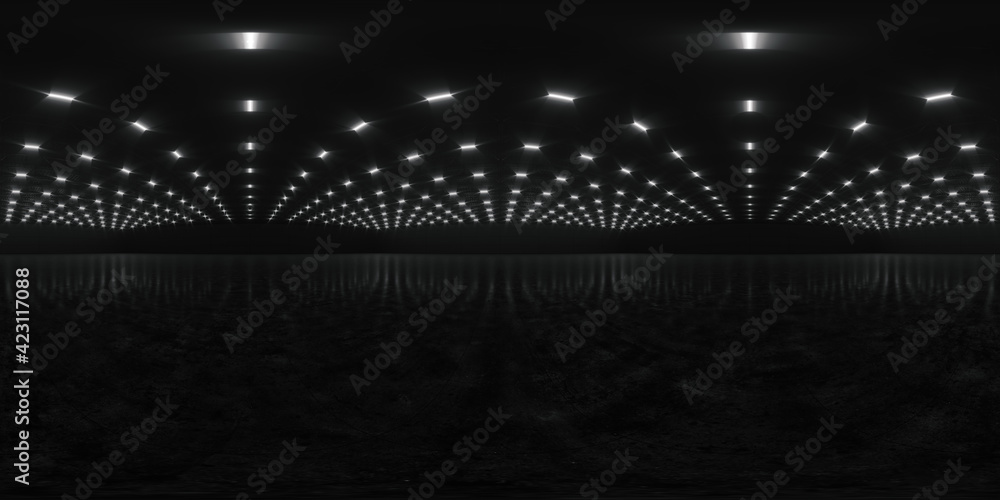 Full spherical hdri panorama 360 degrees of empty exhibition space ...