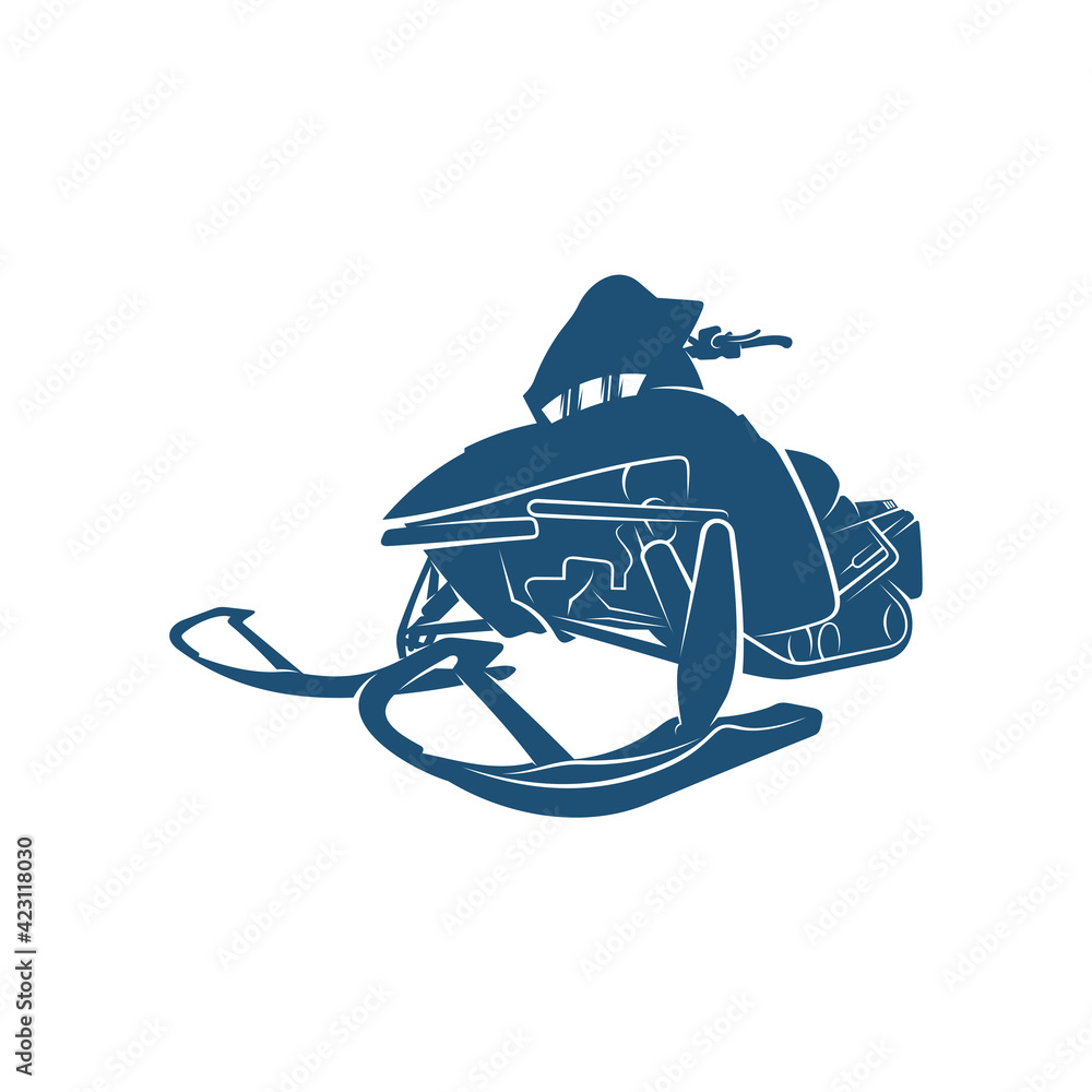 Snowmobile design vector illustration, Creative Snowmobile logo design ...