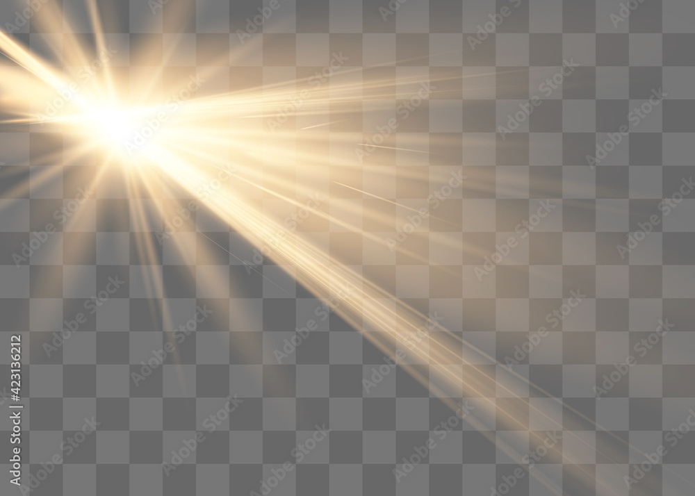 Sunlight translucent special light effect design. Vector blur in ...