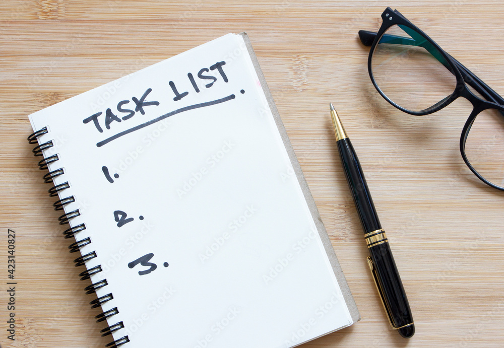 task list or to do list , hand written on notebook Stock Photo | Adobe ...