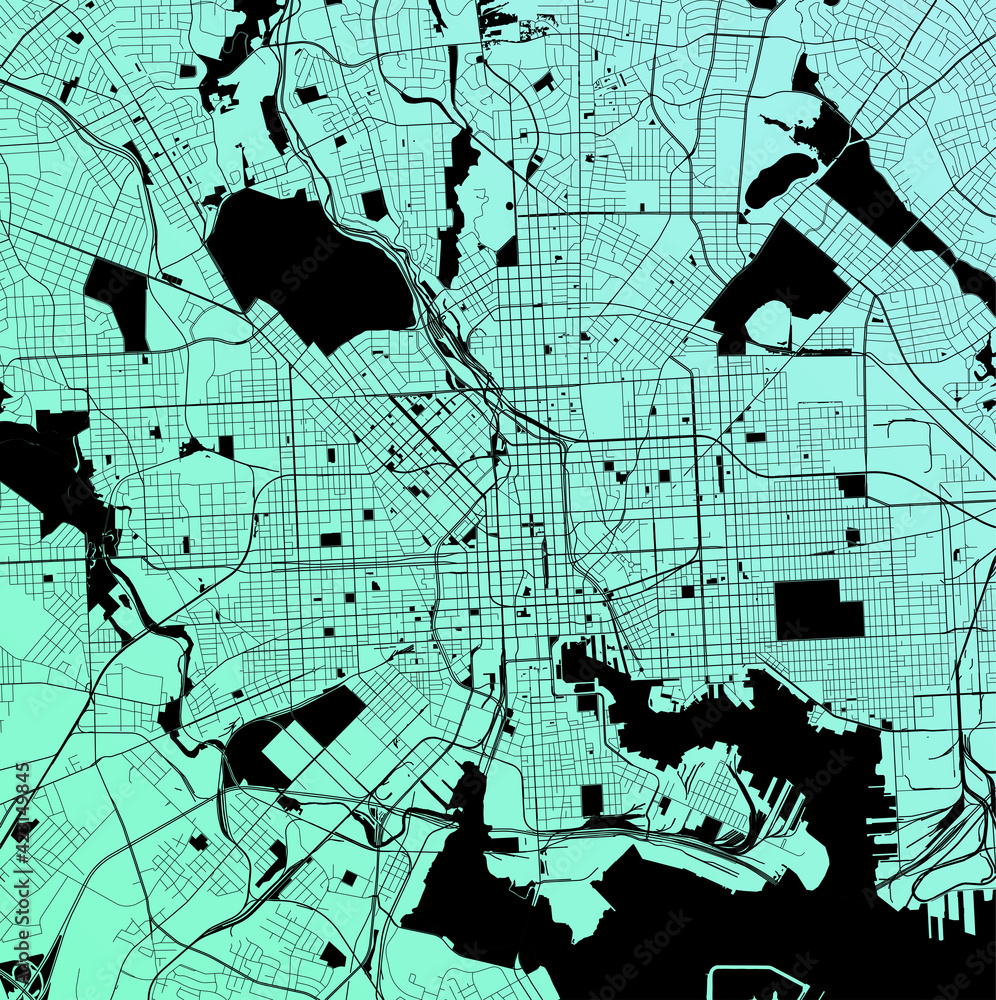 Vektorová grafika „Baltimore, Maryland, United States - Urban vector ...