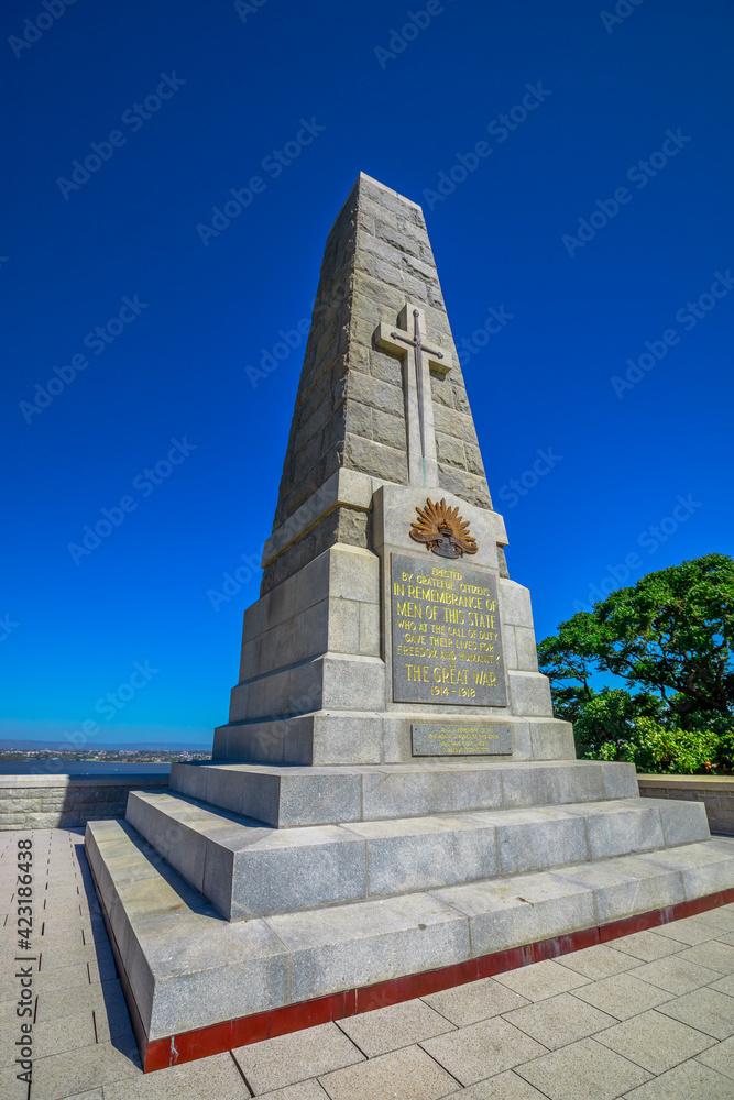 Perth, Australia - Jan 3, 2018: Cenotaph of Kings Park at State War ...