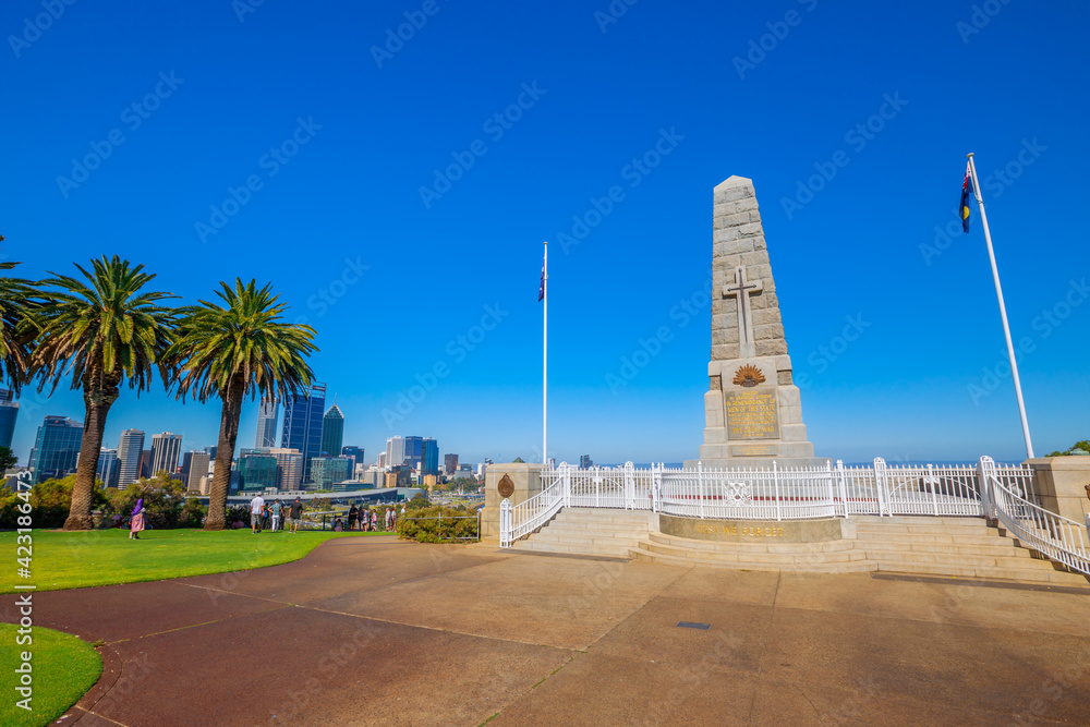 Perth, Australia - Jan 3, 2018: State War Memorial on Mount Eliza in ...