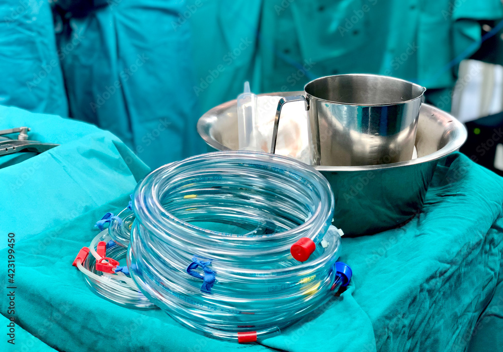 Tubing circuit of heart lung machine for cardiopulmonary bypass. Open ...