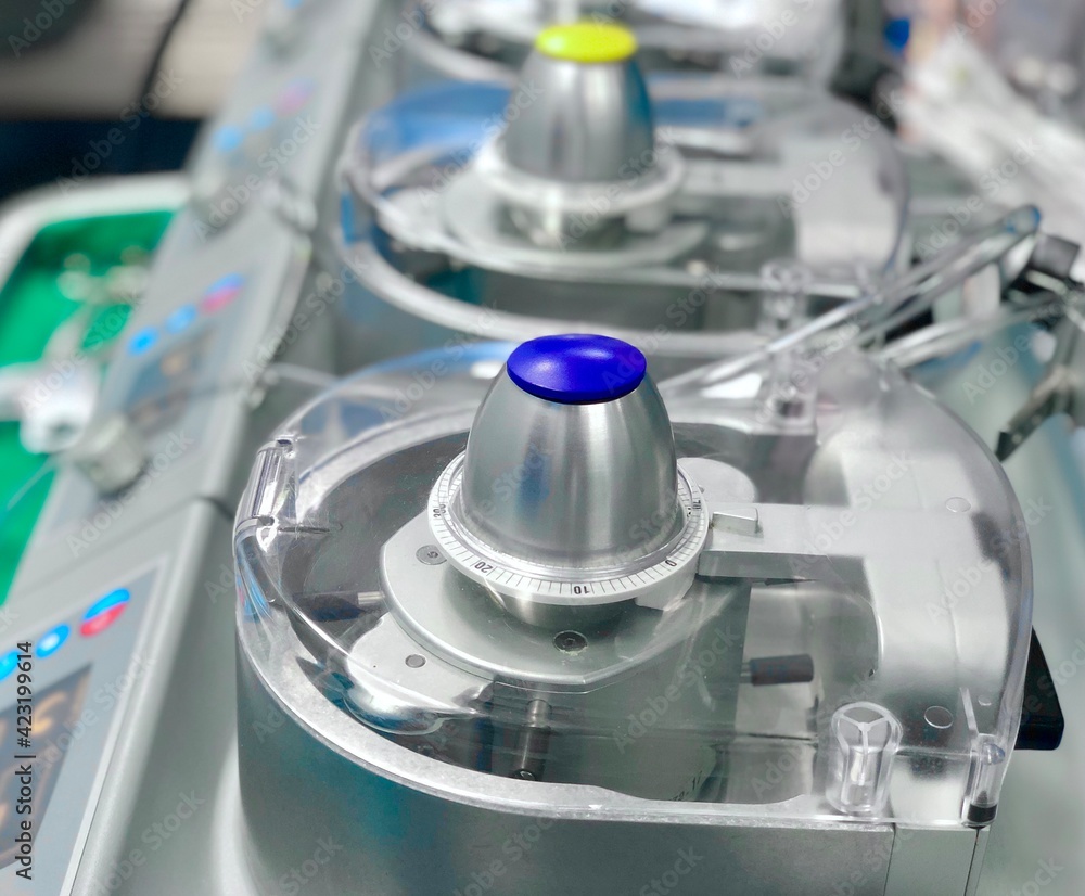 Roller pumps of heart lung machine for cardiopulmonary bypass in open ...