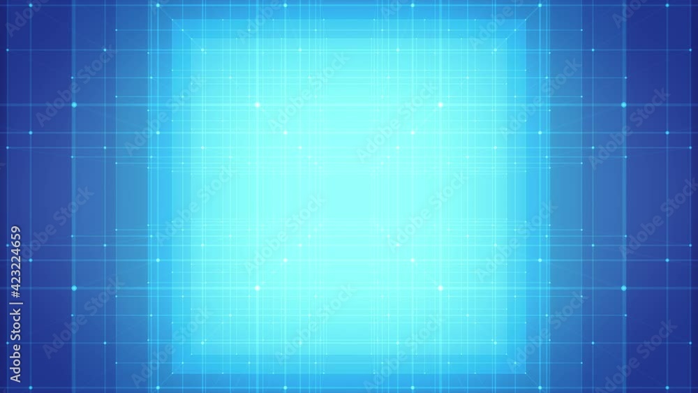 3d Cube Box With Glowing Strokes Zooming In Loop/ 4k animation of an ...