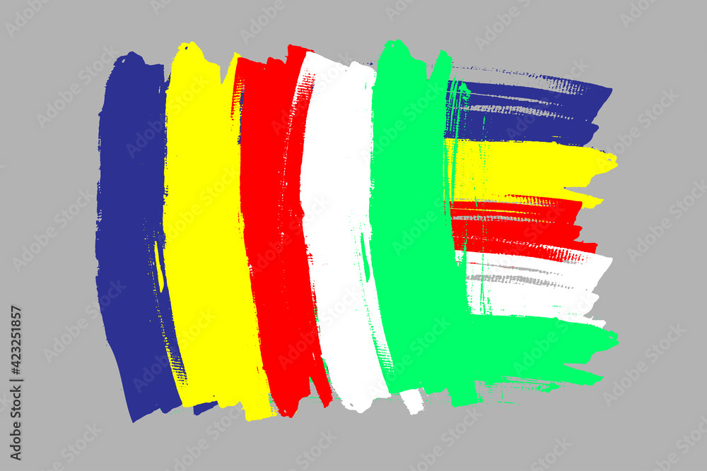 Lao Buddhist flag. Symbol of Buddhism banner brush concept. Religious ...