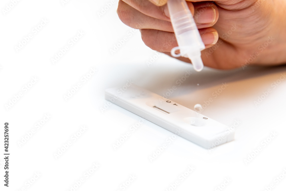 Photo & Art Print COVID-19 rapid test kit is a qualitative lateral flow ...