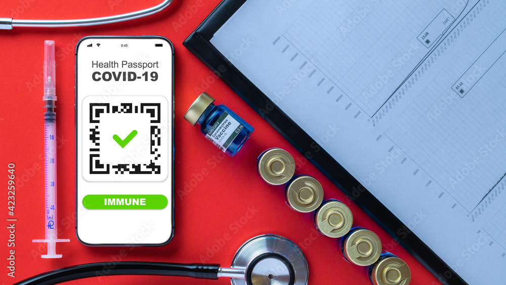 Immune passport. Coronavirus immunity certificate or vaccine passport ...