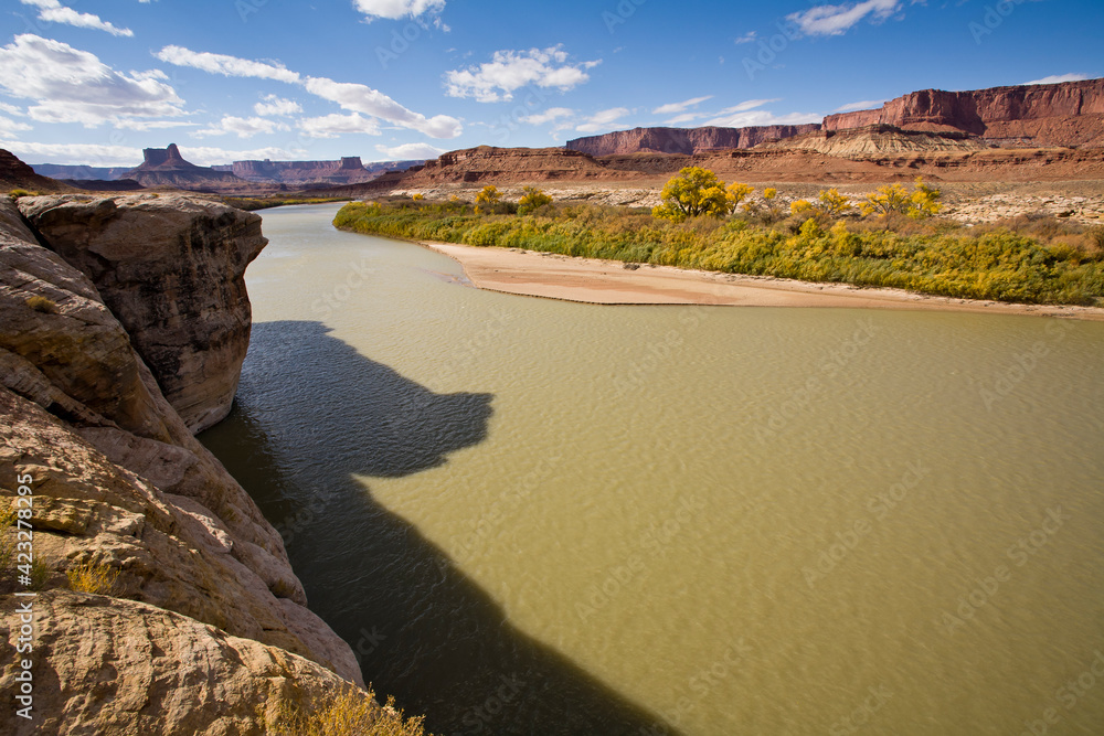 The Green River next to the Anderson Bottom area during the peak of ...