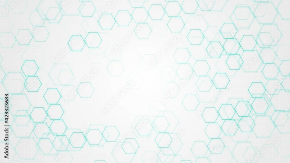 Abstract technology or medical background with hexagon pattern Loop ...