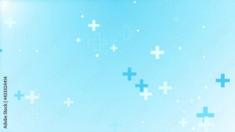 Healthcare and medical Loop background with flat icons and symbols ...