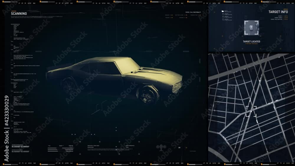 Vidéo Stock Accessing the Drone Camera Footage. Zooming in onto the Car ...