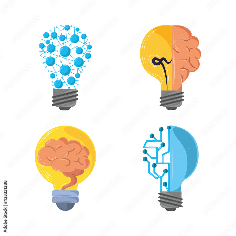 light bulb set Stock Vector | Adobe Stock
