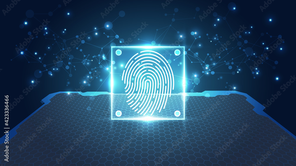 Fingerprint integrated in a printed circuit, releasing binary codes ...