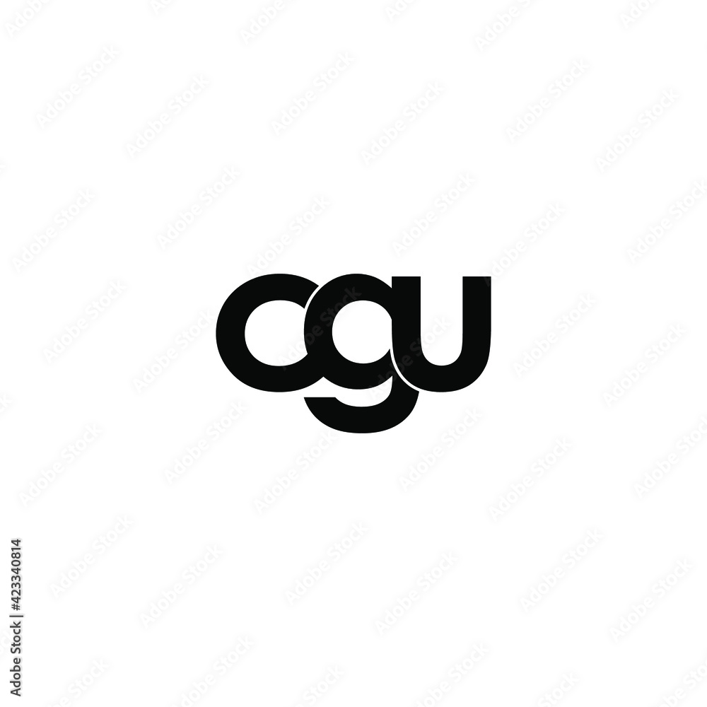 cgu letter original monogram logo design Stock Vector | Adobe Stock