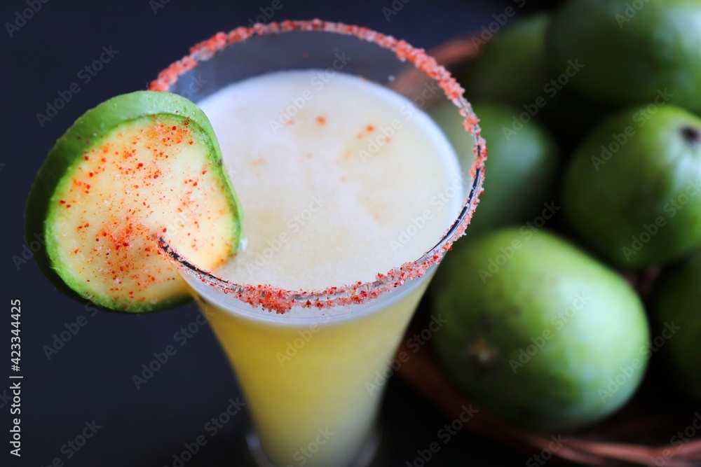 Indian traditional sweet green mango juice. Also known as Aam Panna ...